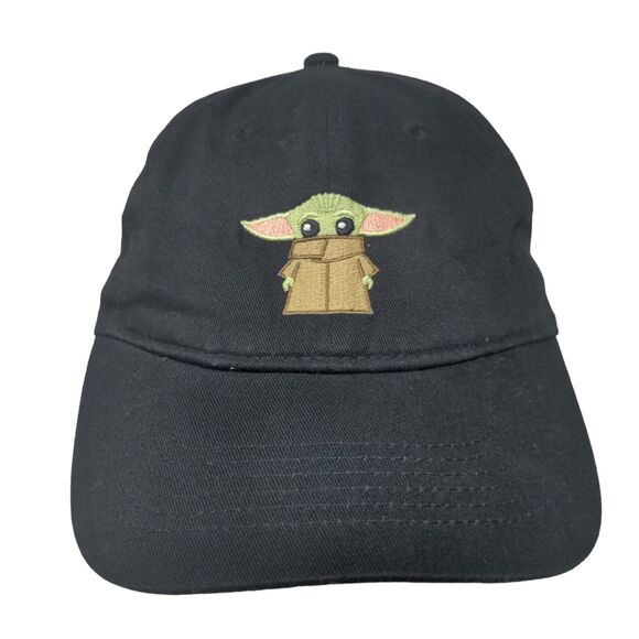 Disney | Accessories | Grogu Baby Yoda Strapback Hat Black Osfm ...